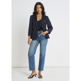 Marineblaue Ponte Edge to Edge Jacke
