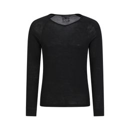 Mountain Warehouse Herren Merinowolle V-Ausschnitt Basisschicht Top (schwarz)