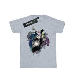 Disney - "Villains Sketch" T-Shirt f&uuml;r Damen (Grau)