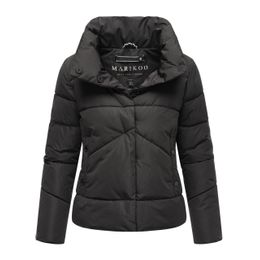 Marikoo kurze Damen Steppjacke mit Kragen & Druckkn&ouml;pfen &ndash; Jalliaa