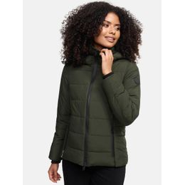 Marikoo kurze Damen Steppjacke mit Kapuze & Fleecefutter &ndash; Radaa