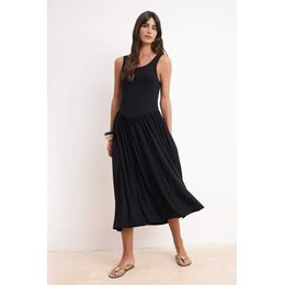 &Auml;rmelloses, flaches Maxikleid im Skater-Stil f&uuml;r Damen