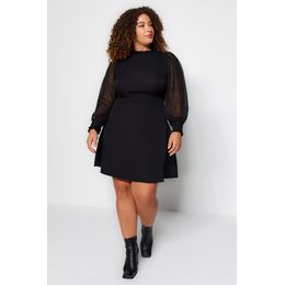 Curve Damen Unifarbene Mini-Abendkleider / Figurbetonte Alltagskleider in gro&szlig;en Gr&ouml;&szlig;en