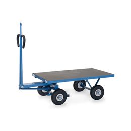 Fetra Handpritschenwagen 6403PZ mit Zug&ouml;se blau pulverbeschichtet)
