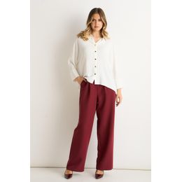 Oversize-Bluse im Kimono-Stil in Elfenbeinfarbe
