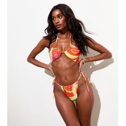 Bikini-H&ouml;schen mit pastellfarbenem Wirbelmuster