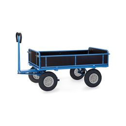 Fetra Handpritschenwagen 6455P blau pulverbeschichtet 60 x 60 mm Ladefl&auml;che)