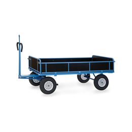 Fetra Handpritschenwagen 6456PZ mit Zug&ouml;se blau pulverbeschichtet)