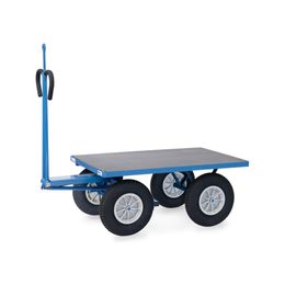 Fetra Handpritschenwagen 6404PZ mit Zug&ouml;se blau pulverbeschichtet)