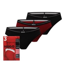 Damen BOSS 3er-Pack Logo-Bund Slips in Mehrfarbig