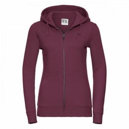 Russel Athletic Russell Ladies Premium Authentic Zipped Hoodie (3-Lagen-Gewebe) (Burgund)