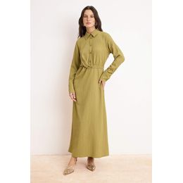 Langes, flaches Maxikleid f&uuml;r Damen, l&auml;ssig/alltagstauglich, A-Linien-Schnitt, Hijab-Stil