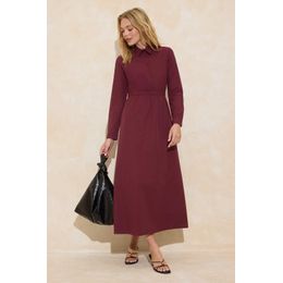 Langes, flaches Maxikleid f&uuml;r Damen, l&auml;ssig/alltagstauglich, A-Linien-Schnitt, Hijab-Stil