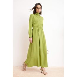 Langes, flaches Maxikleid f&uuml;r Damen, l&auml;ssig/alltagstauglich, A-Linien-Schnitt, Hijab-Stil