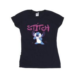 Disney - "Lilo And Stitch Graffiti" T-Shirt f&uuml;r Damen (Marineblau)