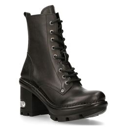 New Rock Gothic Biker-Stiefel aus schwarzem Leder &ndash; NEOTYRE07X-S1