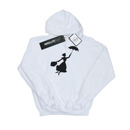Disney - "Mary Poppins Flying Silhouette" Kapuzenpullover f&uuml;r Damen (Wei&szlig;)