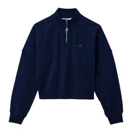 Ellesse - "Carrera" Sweatshirt f&uuml;r Damen, mit kurzem Rei&szlig;verschluss (Marine)