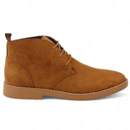 Hellbraune Premium Chukka-Stiefel aus Wildleder im W&uuml;stenstil f&uuml;r Herren