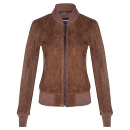 Klassische MA-1 Wildleder-Bomberjacke f&uuml;r Damen &ndash; Newbury