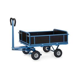 Fetra Handpritschenwagen 6453P blau pulverbeschichtet 60 x 60 mm Ladefl&auml;che)