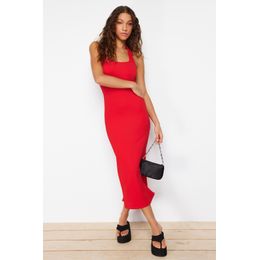 Unifarbene, lange, &auml;rmellose, l&auml;ssige, figurbetonte Kleider f&uuml;r Damen
