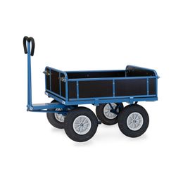 Fetra Handpritschenwagen 6454P blau pulverbeschichtet 60 x 60 mm Ladefl&auml;che)