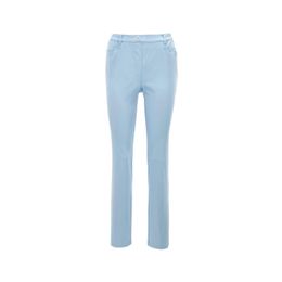 Schlupfhose GOLDNER "Kurzgr&ouml;&szlig;e Leichte Baumwollschlupfhose MARTHA", Damen, Gr. 19, K-Gr, blau (hellblau), Obermaterial: 98% Baumwolle CO. 2% Elasthan EL., normal, Hosen Schlupfhose, Ohne