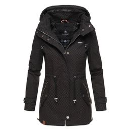 Marikoo leichte Damen &Uuml;bergangsjacke mit abnehmbarer Kapuze