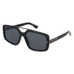 Dsquared2 D2 0120/S | Herren-Sonnenbrille | Fassung: Vollrand, Quadratisch, Acetat, Schwarz | Glasfarbe: Grau