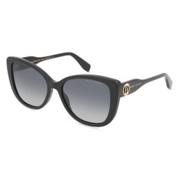 Marc Jacobs MARC 815/S | Damen-Sonnenbrille | Fassung: Vollrand, Panto, Acetat, Schwarz | Glasfarbe: Grau Verlaufend