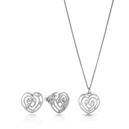 Orphelia 'Euphoria' Damen Set aus 925 Sterling Silber: Kette-Anh&auml;nger + Ohrringe - Silber SET-7522