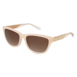Emporio Armani 0EA4227U | Damen-Sonnenbrille | Fassung: Vollrand, Cat Eye, Acetat, Beige Transparent | Glasfarbe: Braun Verlaufend