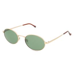 Fielmann MC 649 SUN CL BLAKE | Unisex-Sonnenbrille | Fassung: Vollrand, Oval, Edelstahl, Gold Gl&auml;nzend | Glasfarbe: Gr&uuml;n
