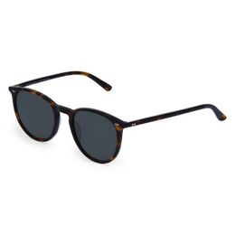 Fielmann Q 065 SUN CL | Unisex-Sonnenbrille | Fassung: Vollrand, Panto, Acetat, Havanna Gl&auml;nzend | Glasfarbe: G15