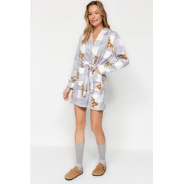 Damen-Badem&auml;ntel mit Print