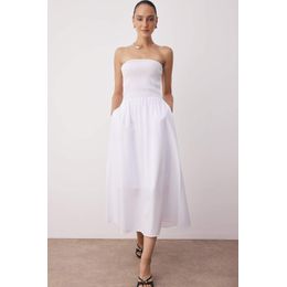 Damen Unifarbenes &auml;rmelloses Maxikleid im Skater-Stil