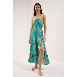 Gebl&uuml;mt Maxi-Strandkleid f&uuml;r Damen, &auml;rmellos, Oversize, &uuml;bergro&szlig;