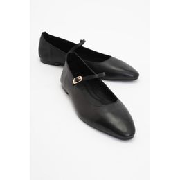 Lara Leder Mary Jane Flache Schuhe