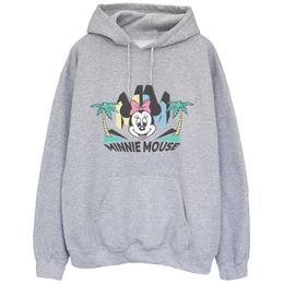 Disney - "Minnie MM Palm" Kapuzenpullover f&uuml;r Damen (Grau)