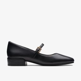Clarks Seren 30 Schnalle Schwarze Leder Schuhe