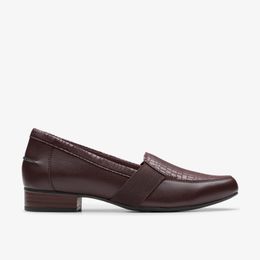 Clarks Juliet Beat Merlot Leder Schuhe