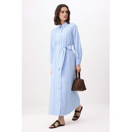 Marineblaues, flaches Maxikleid in A-Linie mit Hijab-Schnitt f&uuml;r Damen