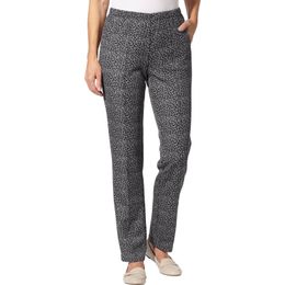 CR&Eacute;ATION L Damen Jerseyhose in Ripp-Qualit&auml;t grau-graphit-bedruckt Gr&ouml;&szlig;e 195