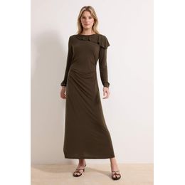 Langes, flaches Maxikleid f&uuml;r Damen, l&auml;ssig/alltagstauglich, mit Hijab-Schnitt