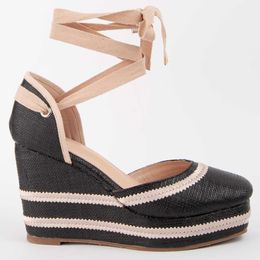 Montevita Espadrille Mit Keilabsatz Balenci11 Schwarz