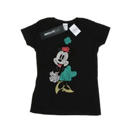 Disney - "Minnie Mouse Shamrock Hat" T-Shirt f&uuml;r Damen (Schwarz)