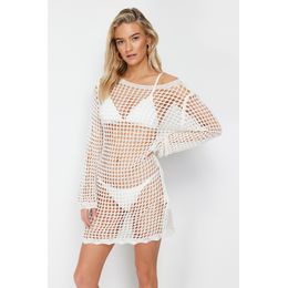 Ecrufarbene, einfarbige, kurze, figurbetonte Kleider f&uuml;r Damen