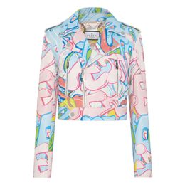 Philipp Plein Lederjacke Bombing Graffiti