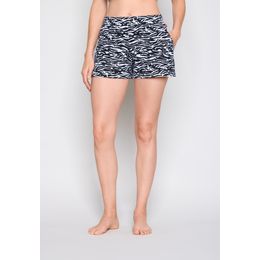 JOOP! Homewearpants JOOP JEANS "Animal Print (JOOP Jeans)", Damen, Gr. S, N-Gr, schwarz aop, Single Jersey, Obermaterial: 95% Baumwolle, 5% Elasthan, extrakurz, Hosen, mit Animal-Design und seitlichen Taschen
